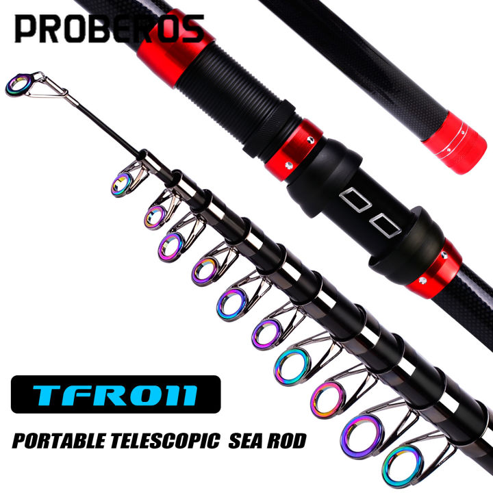 PROBEROS Telescopic Fishing Rod 1.8M 2.1M 2.4M 2.7M 3.0M 3.6M Portable ...