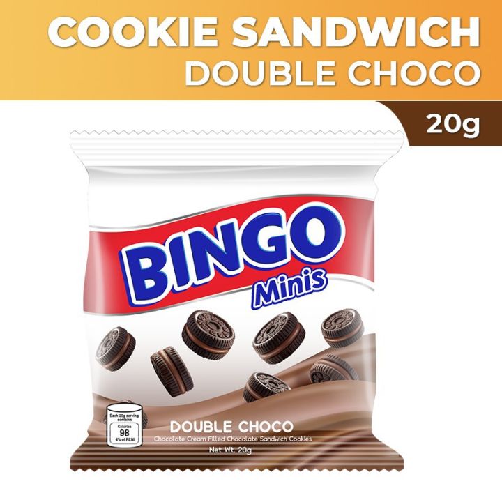 Bingo Cookie Sandwich Double Choco Minis 20g | Lazada PH