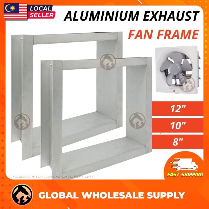 8” / 10” / 12” Aluminium Exhaust Fan Frame Square Bingkai Kipas Ekzos ...