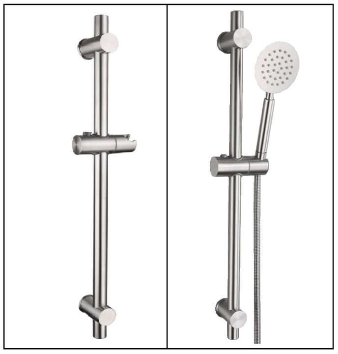 Stainless Steel Adjustable Shower Head Holder Sliding Bar | Lazada PH