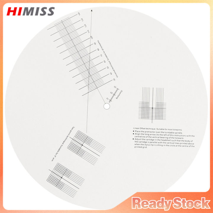 HIMISS Turntable Cartridge Alignment Protractor Mat Acrylic Alignment ...