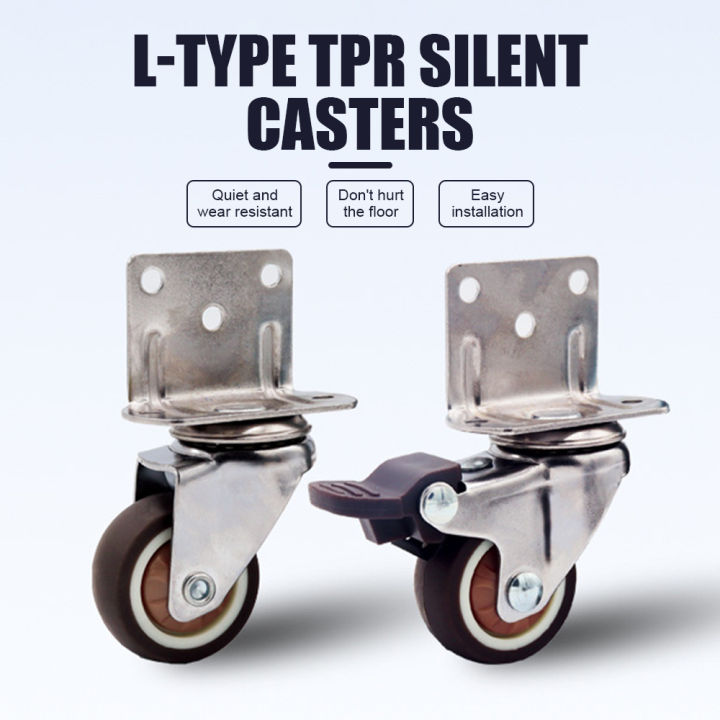 L-shaped silent universal wheel Universal Swivel Casters Heavy Duty ...