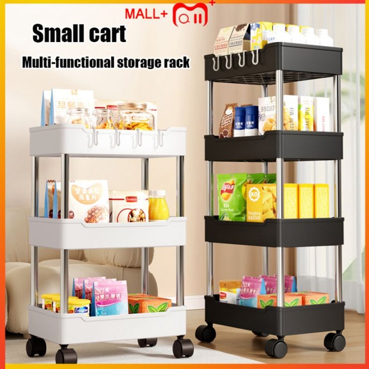 3 /4 Tier Multifunction Storage Trolley Rack Kitchen Trolly Rack Home ...