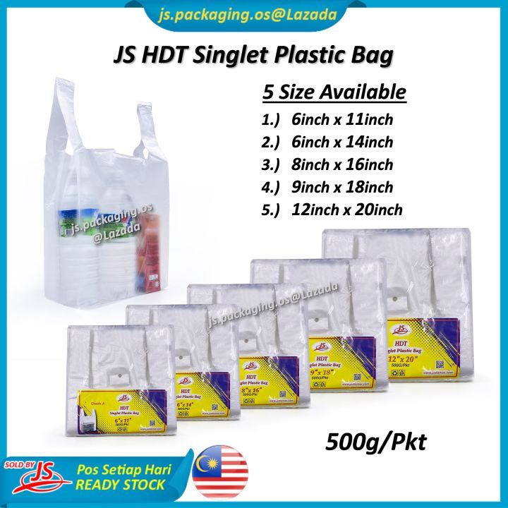 JS HDT Plastic Singlet Bag White Semi Transparet/Singlet Plastic Bag ...