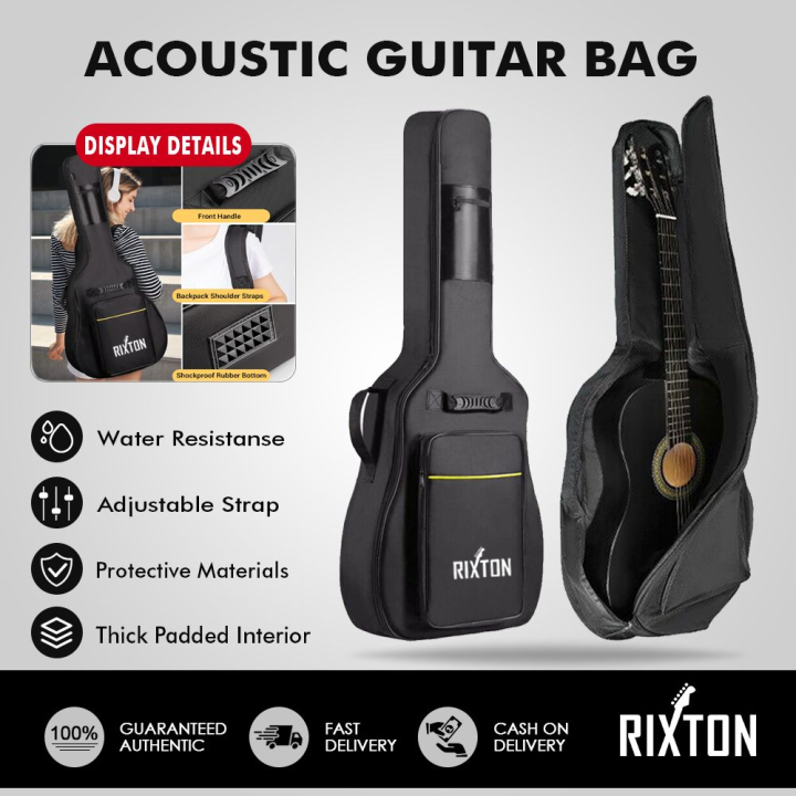 Rixton Waterproof Guitar Bag Case 40-41inch Oxford Cloth Full Size ...