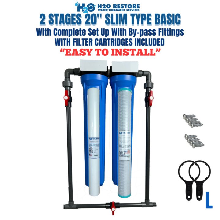 Water Filtration System Top Selling 2 Stages 20" Slim Type Basic Set Up ...