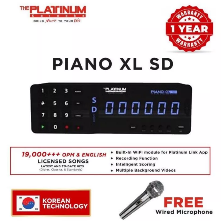 Platinum Karaoke Piano XL SD Player with 21,000++ Songs support ...