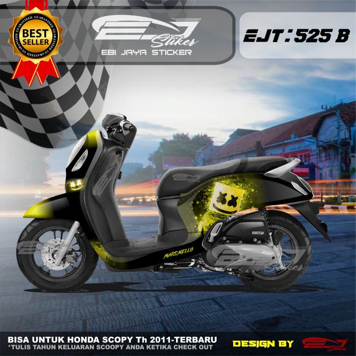 STIKER DECAL FULL BODY MOTOR HONDA SCOOPY VARIASI-STIKER MOTOR FULL ...