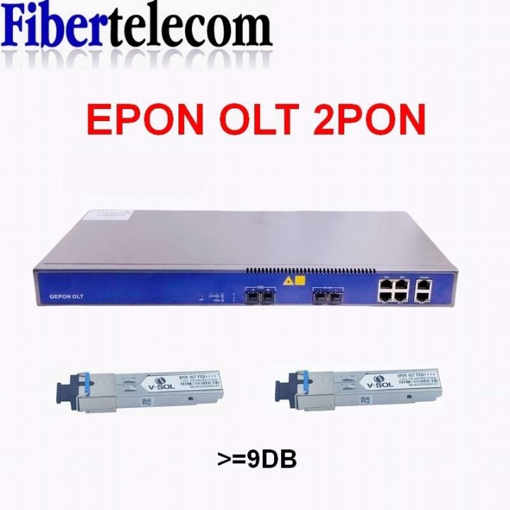 V1601E02 2 PON 3 LAYER EPON OLT | DUAL POWER OLT w/ 9dbm SFP Module ...