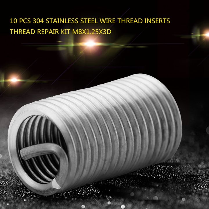 10Pcs Wire Thread Inserts 304 Stainless Steel Helicoil Wire Thread ...