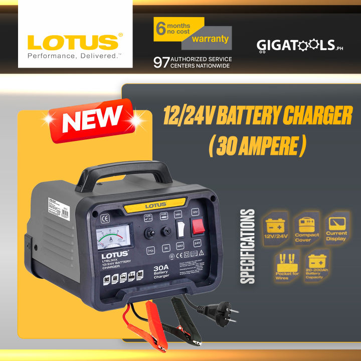 *NEW* Lotus LTBL30X 12V/24V Battery Charger for Motorcycles, Vans ...