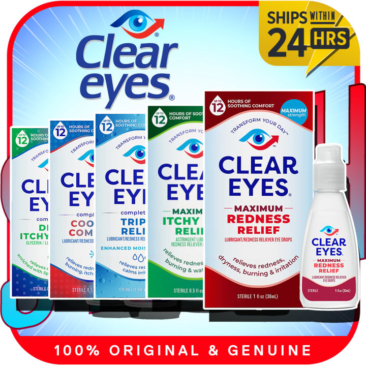 Clear Eyes Redness Relief | Cooling Comfort | Sensitive Eyes | Dry ...