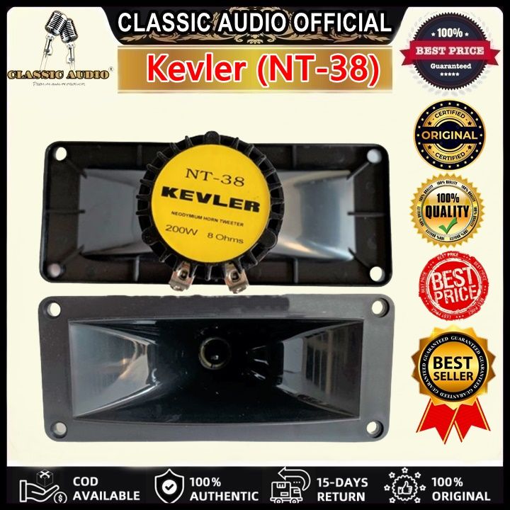 Kevler (NT-38) 3x8 inches Horn 200 watts Driver Unit Tweeter with Free ...