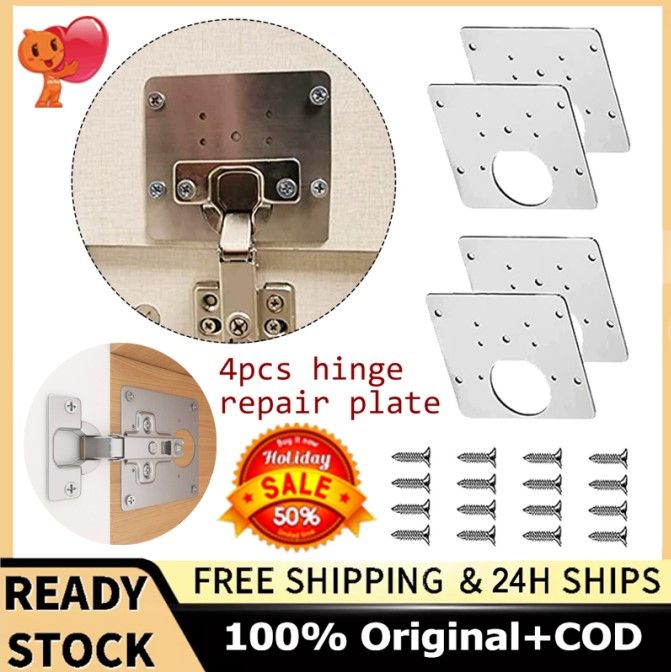 🔨In Stock🔨4/8/16 pieces of hinge repair bracket, cabinet hinge repair plate, kitchen cabinet ...