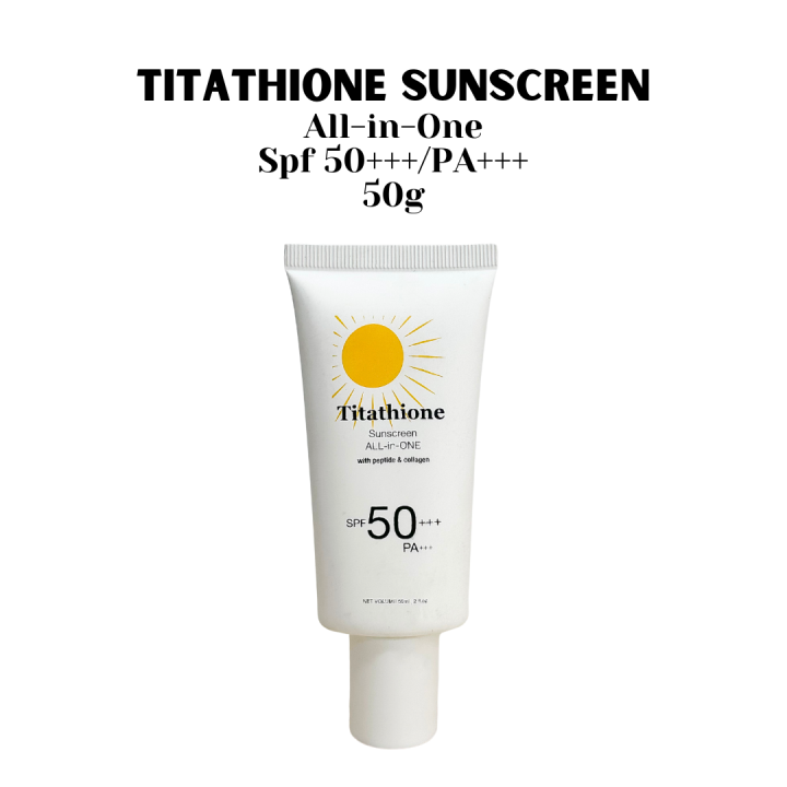 Titathione Sunscreen Spf 50+++/PA+++ Mineral/Physical Zinc Oxide ...