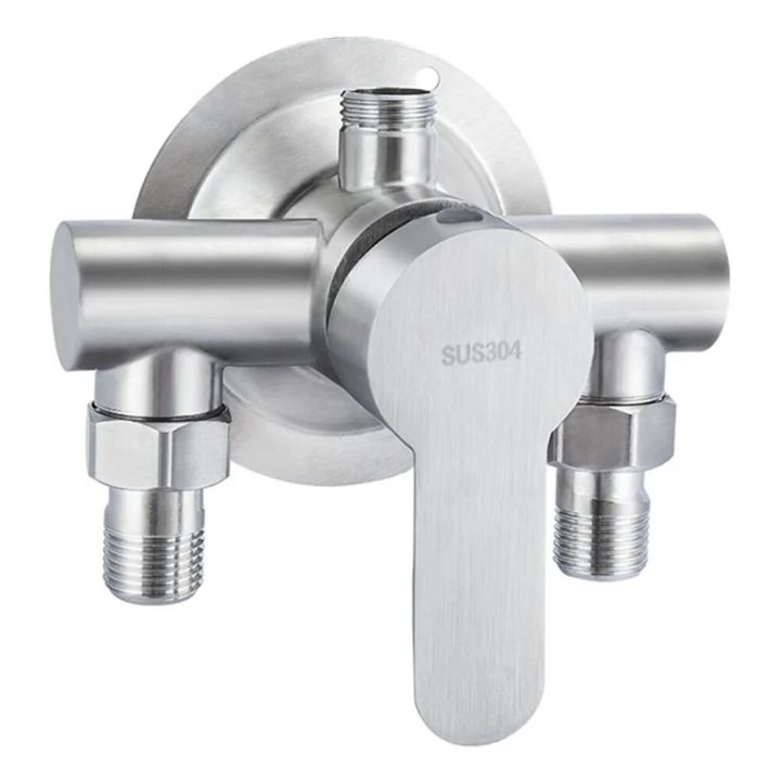 Shower Faucet Mixer Valve Stainless Steel Hot and Cold Water Mixer ...