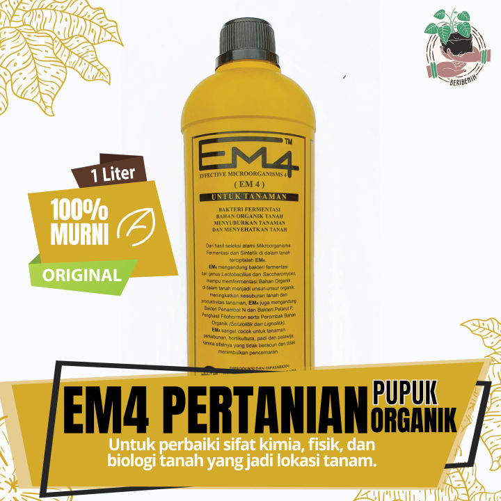 EM4 KUNING MIKRO ORGANISME PERTANIAN PUPUK ORGANIK CAIR TANAMAN 1L Em4 ...