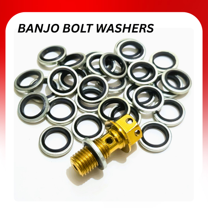 10mm Brake Caliper Banjo Bolt Washer Set – Heat Resistant, High ...