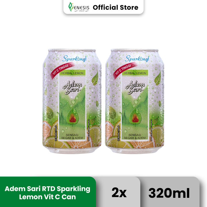 Adem Sari Ching Ku Kaleng Sparkling Lemon 320ml (PAKET ISI 2) | Lazada ...