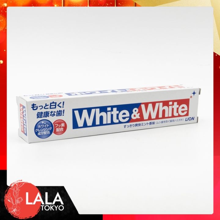 Lion White & White Toothpaste ไวท์ แอนด์ ไวท์ ยาสีฟัน 150g | Lazada.co.th