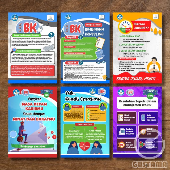 Poster Ruang BK Bimbingan Konseling, Poster Edukasi Anak Laminasi A3 ...