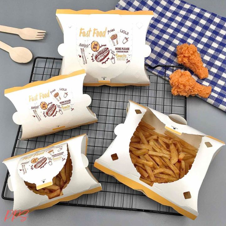 20pcs Fast Food Print Fries/ Snacks Packaging Box | Lazada PH