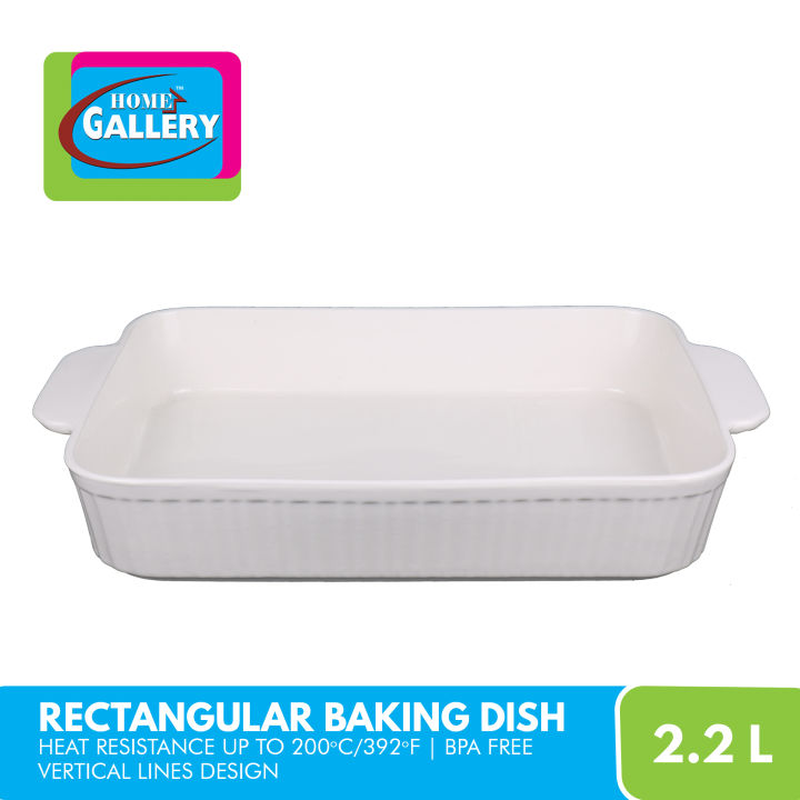 Home Gallery Rectangular Baking Dish 2.2L | High Grade Ceramic Material ...