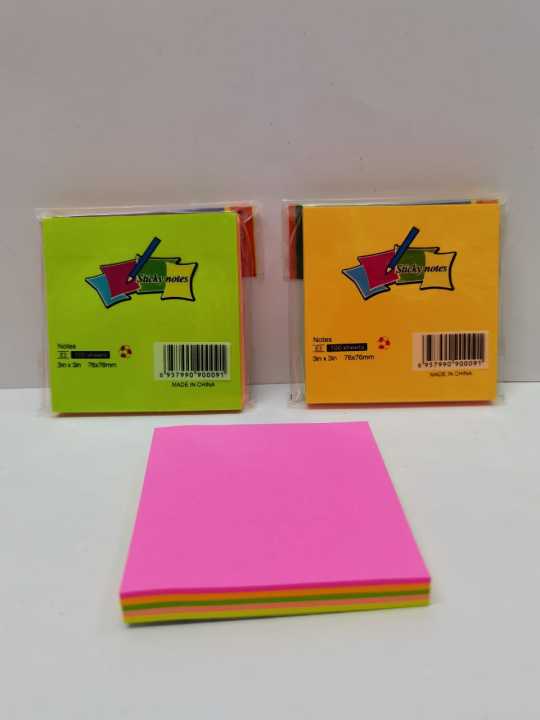 Sticky Notes 76mmX76mm (3"X3") 100sheets | Lazada
