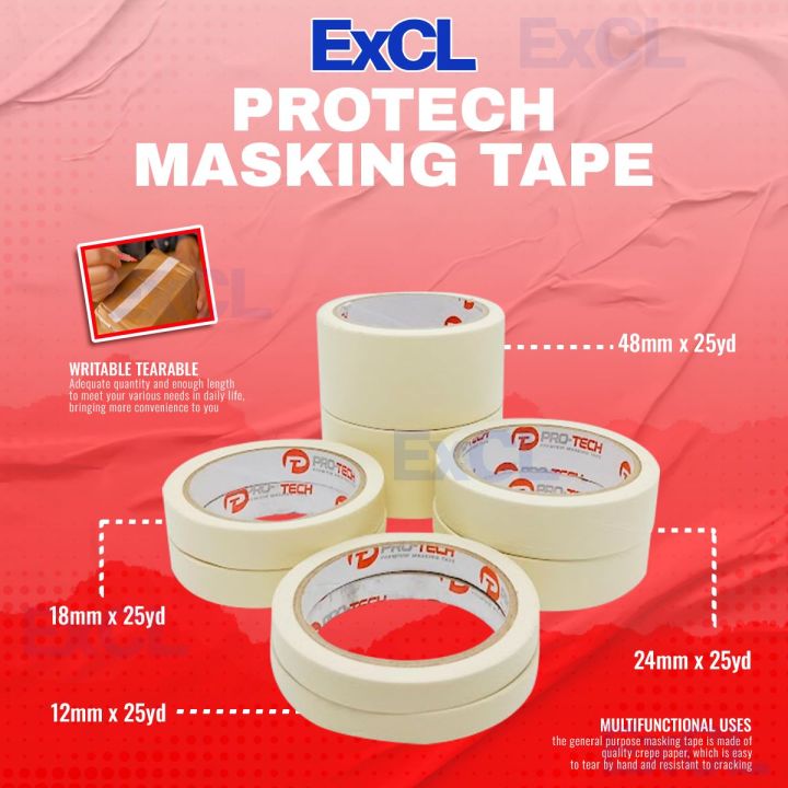 ExCL- Protech Masking Tape (1 Roll) | Lazada PH