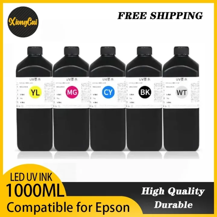 1000ML LED UV Ink For DX4 DX5 DX6 DX7 DX10 TX800 XP600 Printhead For ...