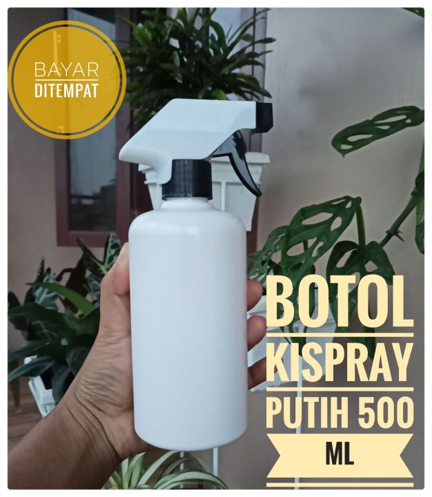 Botol Kispray 500ml botol plastik putih tutup spray murah | Lazada ...