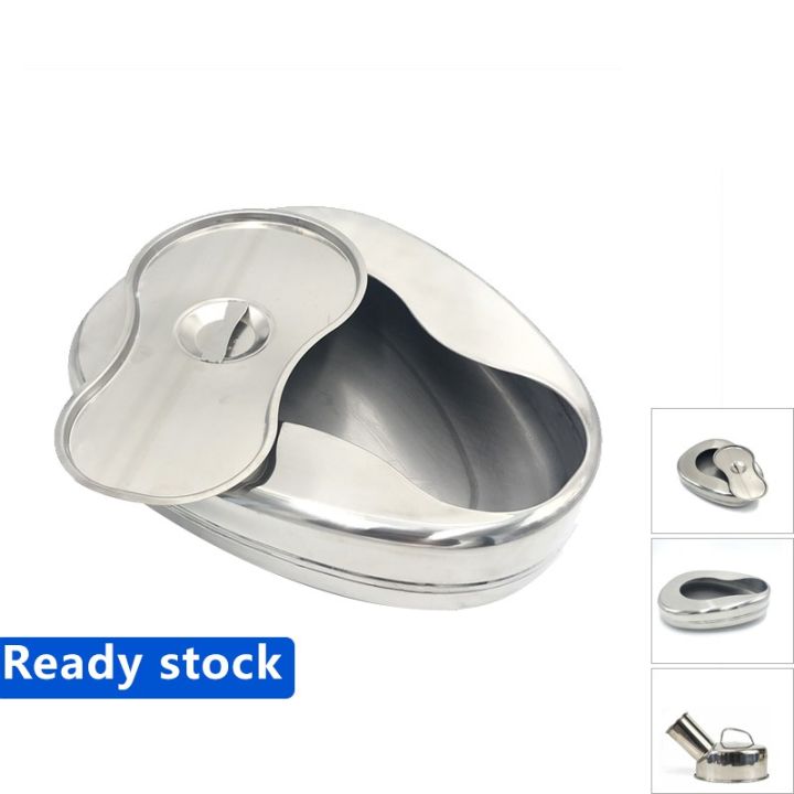 304 Stainless Steel Large Bedpan With Cover To Receive The Bedpan The ... 304 Stainless Steel Large Bedpan With Cover To Receive The Bedpan The ...