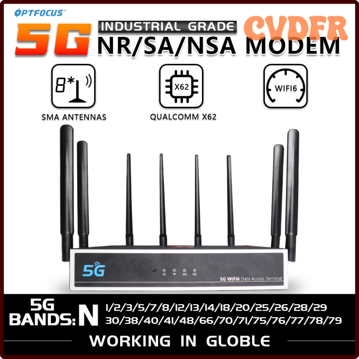 CVDFR OPTFOCUS 5G NR SA NSA Router With SIM Card Modem 1800M WIFI6 LTE Card Repetidor Wifi 5G ...