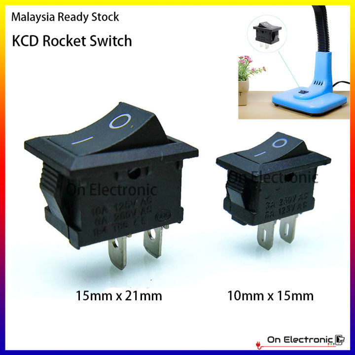 KCD1 Rocker Switch 10X15mm / 15X21mm Mini Push Button Switch ON-OFF-ON ...