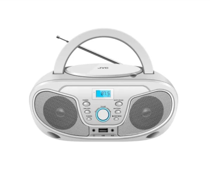 JVC RD-N327W Portable Bluetooth Radio CD/MP3 Player Boombox (WHITE ...