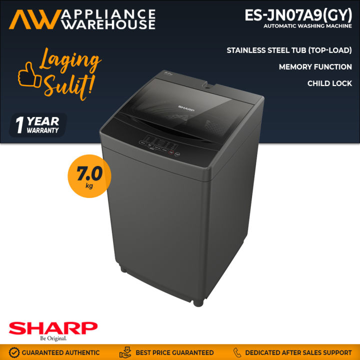 Sharp ES-JN07A9(GY) 7.0Kg. Fully Automatic Top Load Washing Machine ...