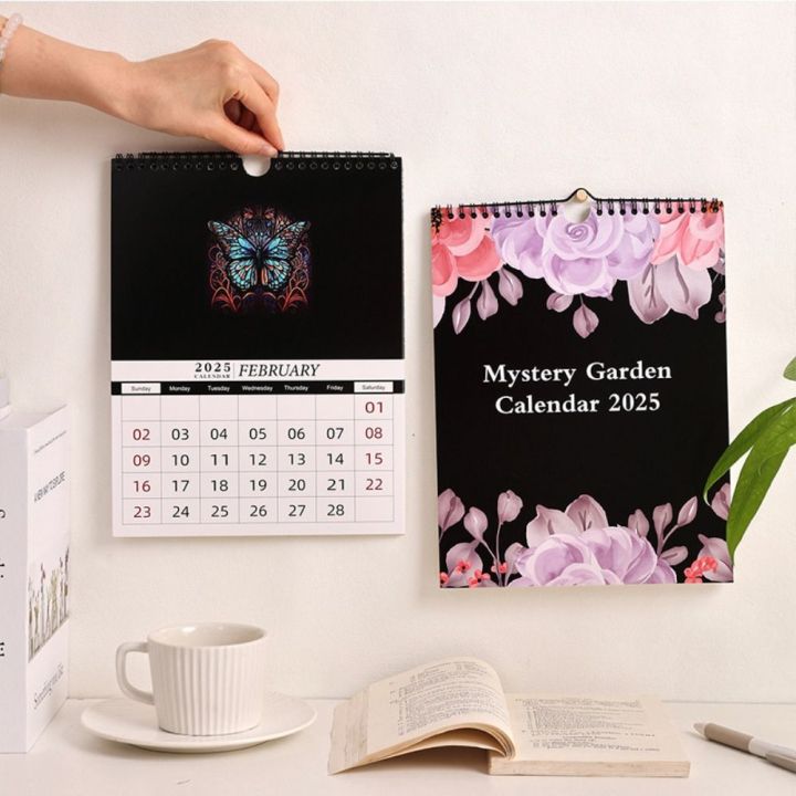 MIRACLE HOME STORE Dark Forest 2025 Wall Lunar Calendars 18 Months INS ...