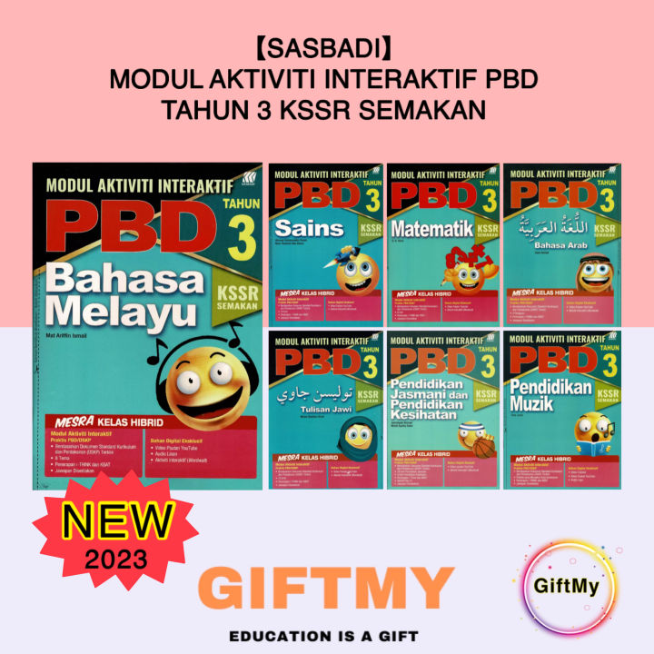 【Sasbadi】Modul Aktiviti Interaktif PBD Tahun 3 KSSR Semakan 2023 — Buku Latihan Year 3 | Lazada