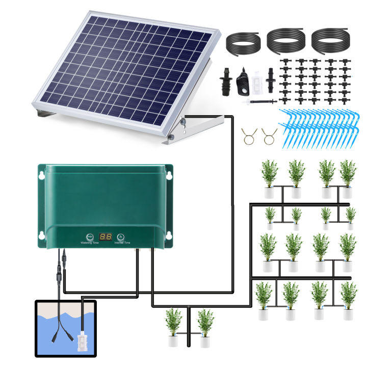 Solar Automatic Drip Irrigation Kit 7 Timing Modes 30 Watering Modes 98 ...