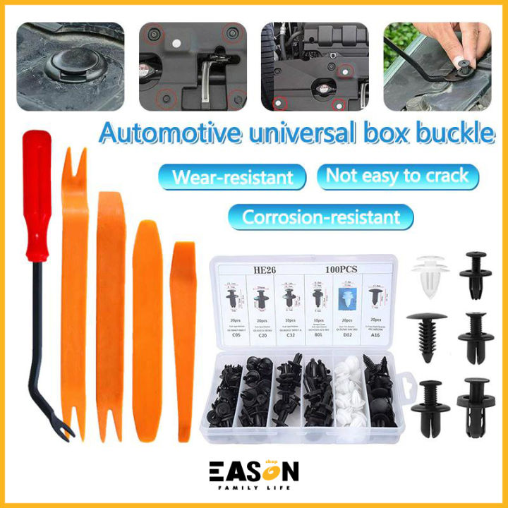 EasonShop100pcs Car Clip Universal Clip Plastic Screw Retainer ...