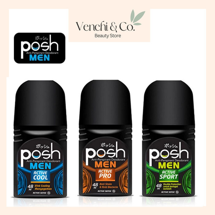 Posh Men Roll On Deodoran Active PRO / SPORT / COOL 50ml | Lazada Indonesia