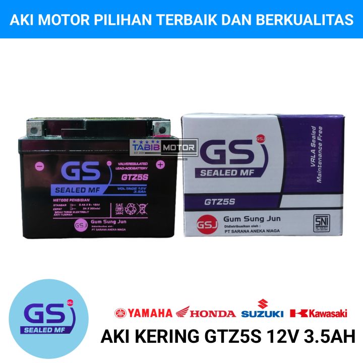 Aki Kering Motor Honda Beat Revo Fit Fi GTZ5S Accu Beat Revo Spacy ...