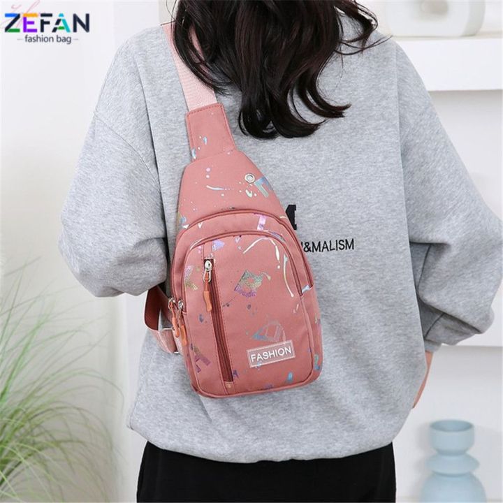 ZEFAN 2025กระเป๋าคาดหน้าอกคาดลำตัวแบบพกพากระเป๋าเป้ของผู้หญิงแฟชั่นกระเป๋าคาดหน้าอกใหม่ | Lazada ...