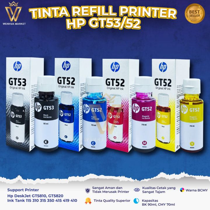 Tinta HP GT53 GT52 Tipe Printer GT5810 GT5820 | Lazada Indonesia