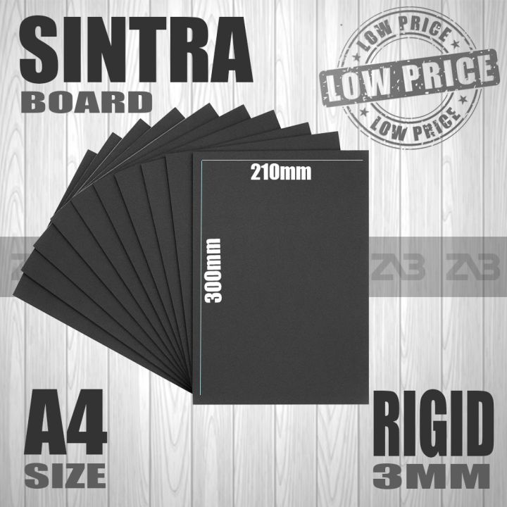 10 pcs 3mm Black Sintra Board Rigid A3 / A4 / 6R / A2 Size | Lazada PH