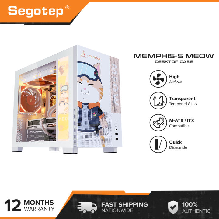 Segotep Memphis-S Meow PC Case (M-ATX / ITX supported) (Cooling Fan ...