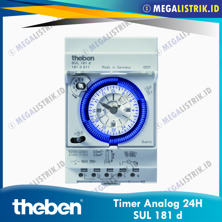 THEBEN TIMER LISTRIK ANALOG SUL181D ORIGINAL / TIME SWITCH 24H / TIMER ...