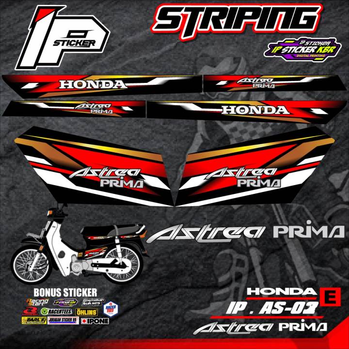 (cod) striping ASTREA PRIMA - sticker striping variasi list honda ...