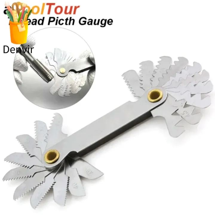 ROBERTA Metric Imperial Thread Measuring Gauges 60 Degree 55 Degree Thread Pitch Gauge US Screw ...