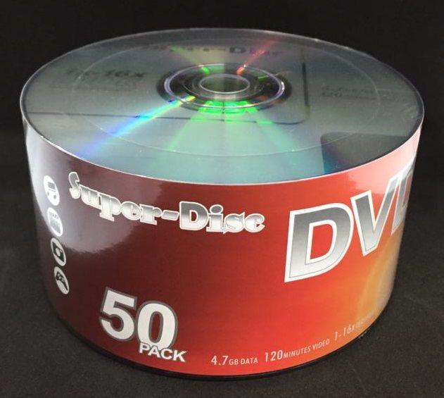 Super Disc DVDR 16x Recordable Media 4.7GB (10PCS & 50pcs per Pack ...